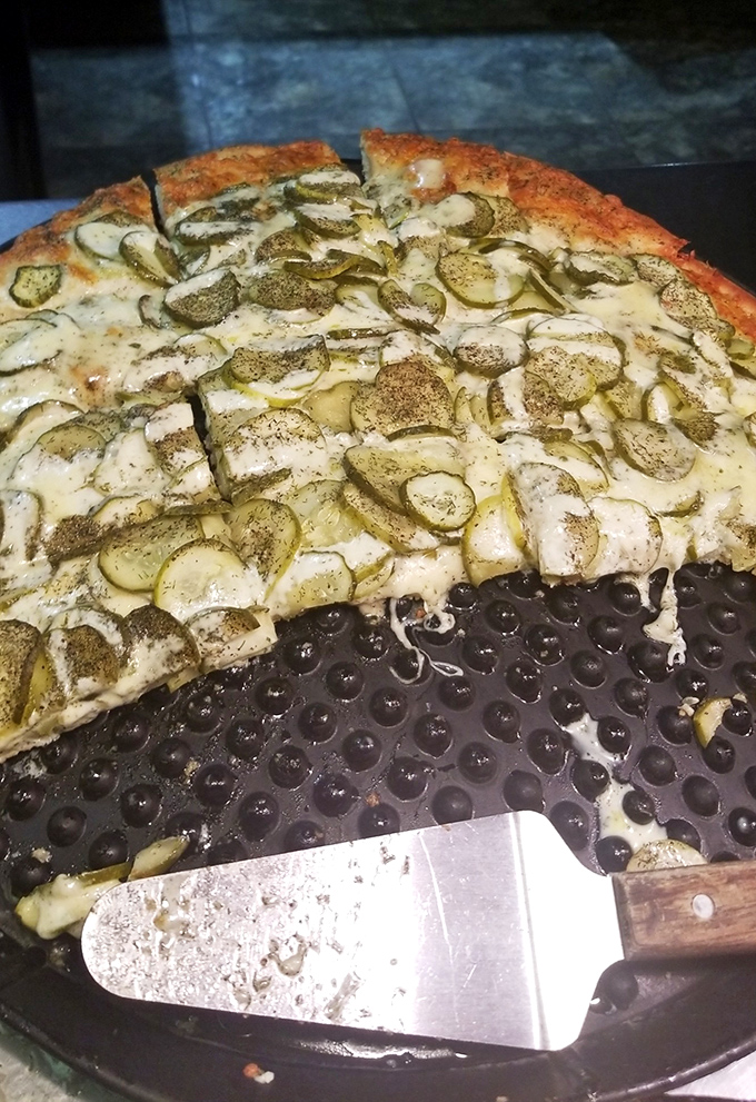 Only in Ohio would you find pickle pizza that somehow makes perfect sense after the first bite.