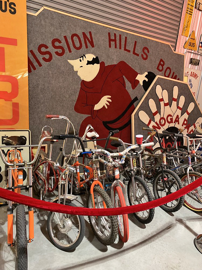 The BMX collection would make any Gen-Xer weep with nostalgia. These weren't just bikes—they were freedom machines for suburban kids everywhere.
