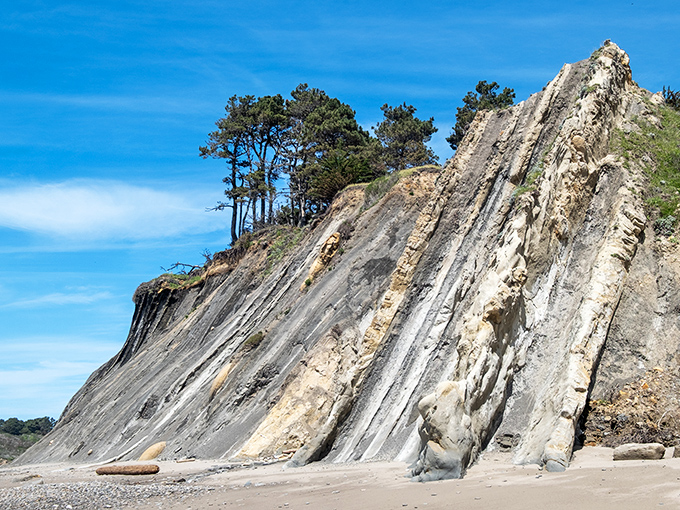 These layered cliffs tell Earth's autobiography one sedimentary chapter at a time. Geology doesn't get more photogenic than this.