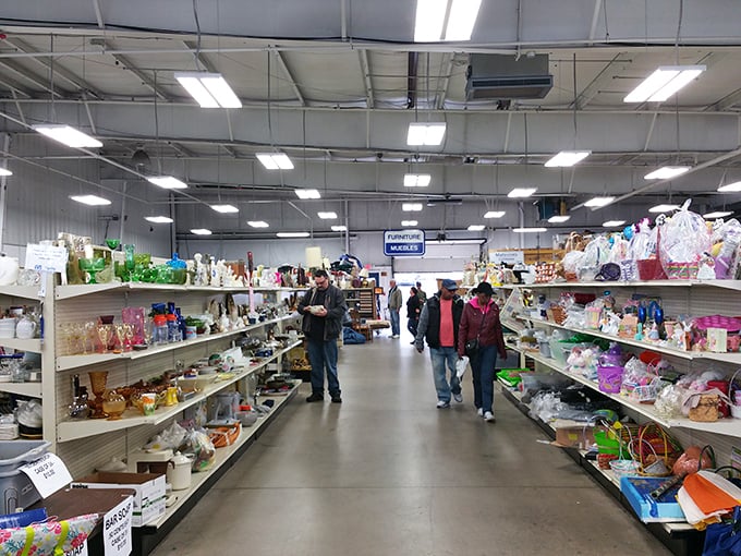 The homeware aisle—where shoppers navigate with the focus of archaeologists, each carefully examining potential household treasures before claiming their prize.