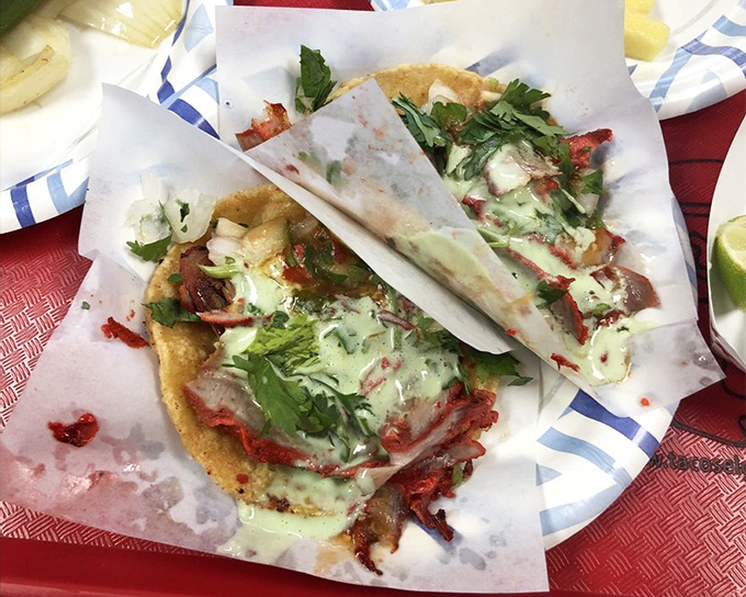 Fresh tortillas cradle perfectly seasoned meat like edible love letters from the kitchen gods above.