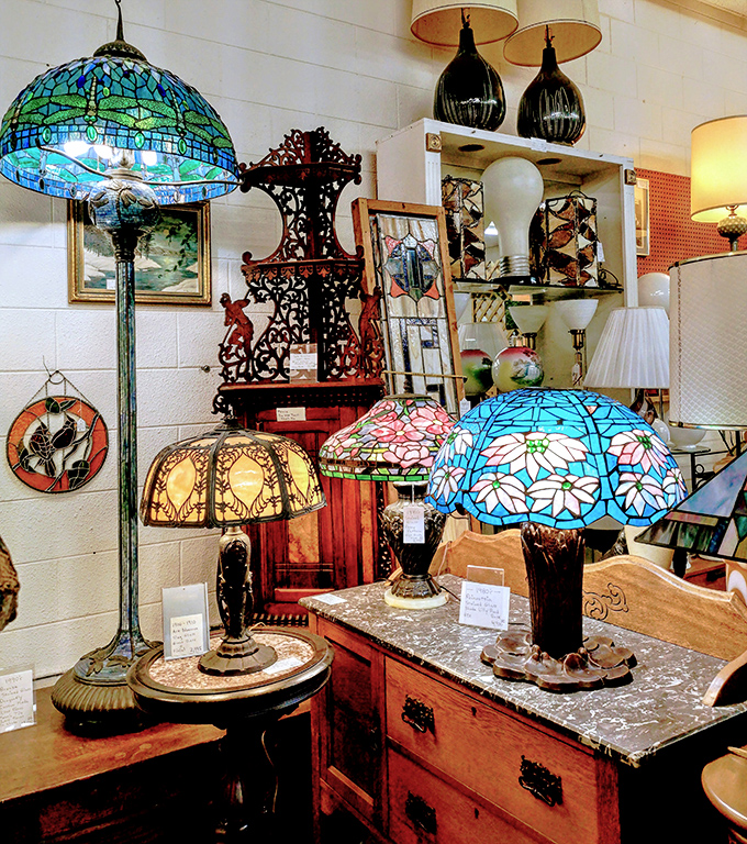 Tiffany-style lamps transform ordinary rooms into stained-glass wonderlands. Light fixtures that double as conversation pieces—illuminating both spaces and memories.