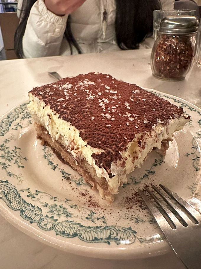 Tiramisu done right – because after pizza this good, you deserve a sweet Italian finale.