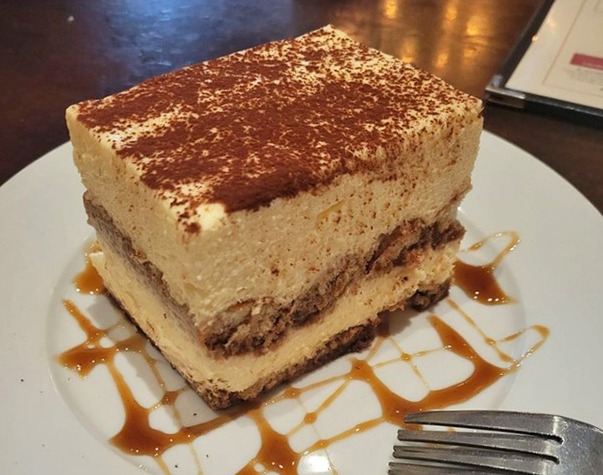 Tiramisu that doesn't just satisfy your sweet tooth—it throws a party for it, complete with caramel drizzle confetti.