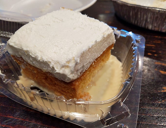 Tres Leches cake so moist it should come with a lifeguard—the perfect sweet finale that somehow manages to be both rich and light.