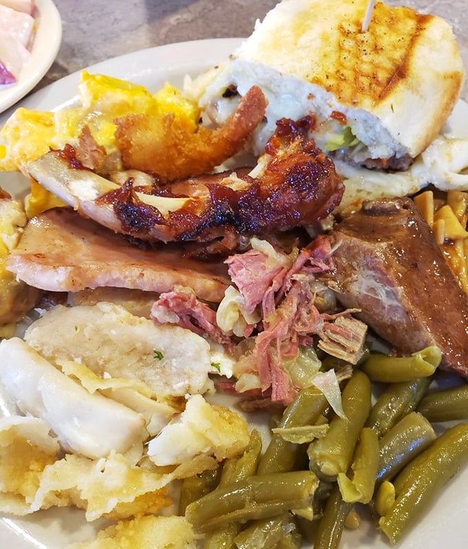 A plate that would make any Midwesterner misty-eyed—comfort food that doesn't just feed the stomach but somehow nourishes the soul too.