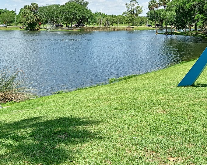 Tuscawilla Park offers that perfect Florida blue that painters try to capture but can never quite get right, paired with grass so green it looks Photoshopped.
