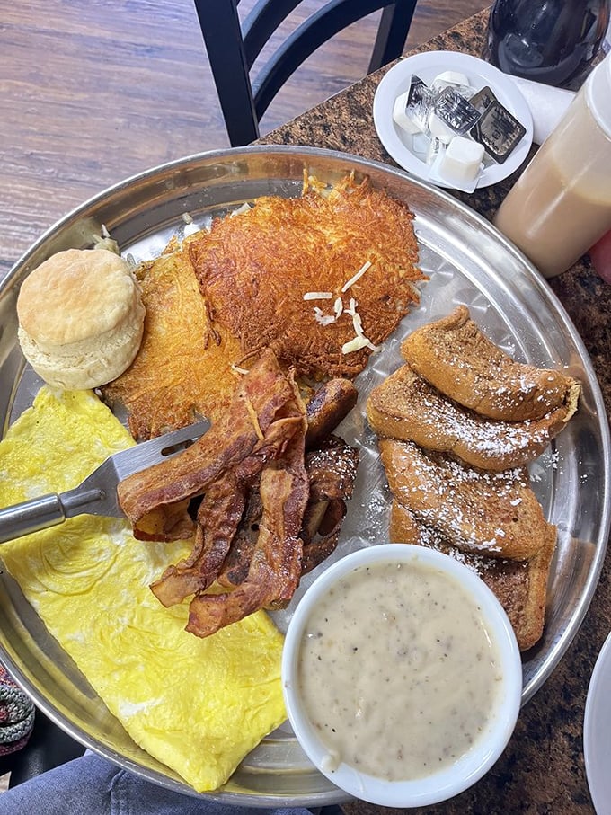 The "Ultimate Breakfast" isn't just a name – it's a silver platter declaration that someone in this kitchen understands what mornings are truly about.