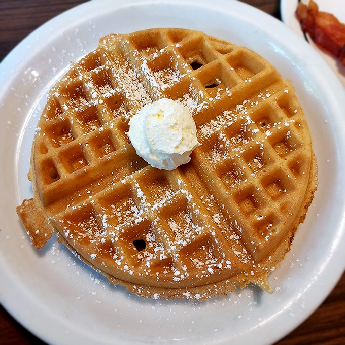 Golden waffle perfection that makes you wonder why you ever settled for frozen versions. 