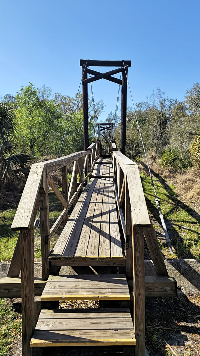 This suspension bridge isn't for the faint-hearted, but crossing it rewards you with views worth every wobbly step.