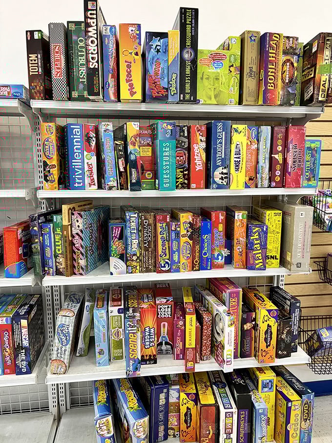 Board game heaven! These boxes contain thousands of hours of screen-free entertainment and at least a dozen family arguments waiting to happen.