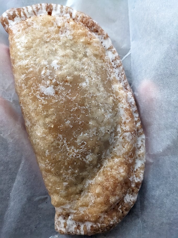 The fry pie—a pocket of sweetness dusted with sugar that makes you question why you ever wasted time on ordinary desserts.