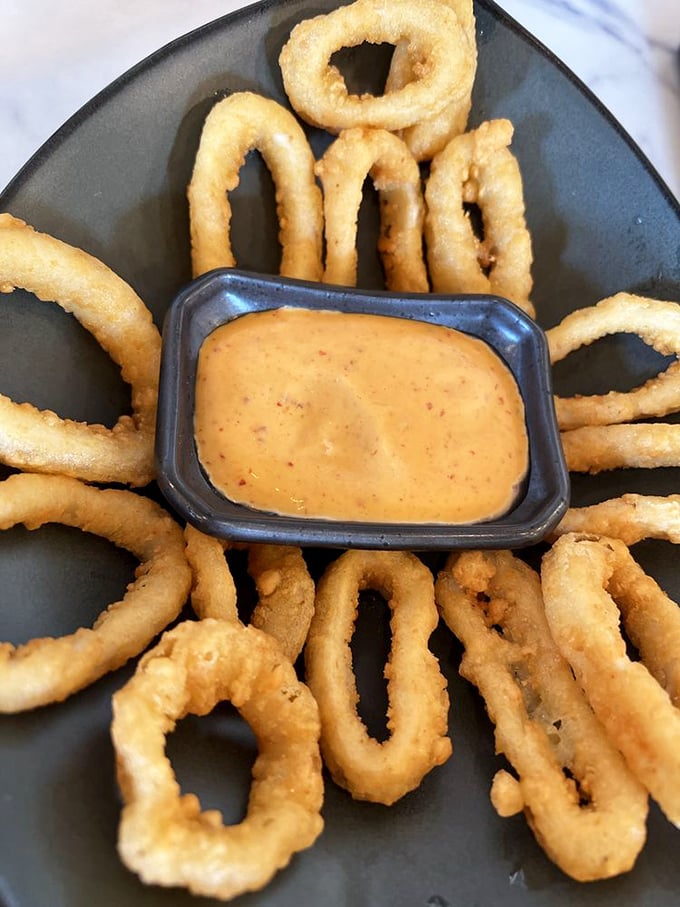 Calamari rings that could double as delicious life preservers – if you weren't too busy eating them.
