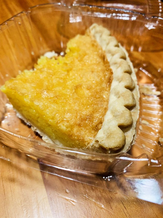 Chess pie: the sweet, buttery salvation waiting at the finish line. After the chicken's fiery assault, this southern classic offers delicious amnesty.