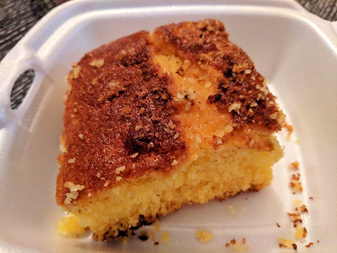 Golden cornbread with that perfect sweet-savory balance – the kind that sparks family feuds over who gets the last piece.