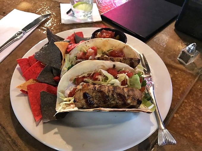 Fish tacos done right – crispy, fresh, and colorful. The kind that make you wonder why you ever eat anything else.