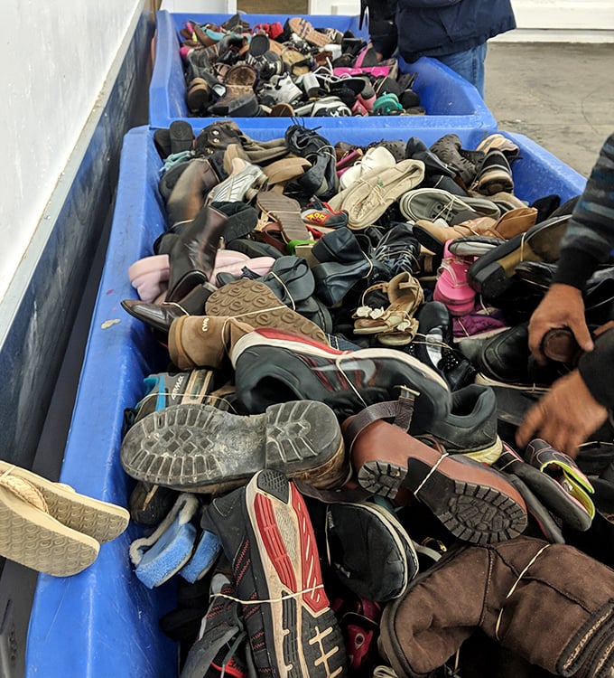 Cinderella's closet exploded! In this footwear free-for-all, one person's castoffs become another's perfect fit—if you're willing to dig.