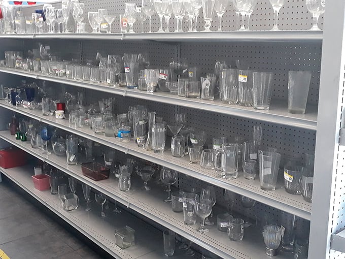 Crystal and glassware that once toasted special occasions now wait patiently for new celebrations in different homes.