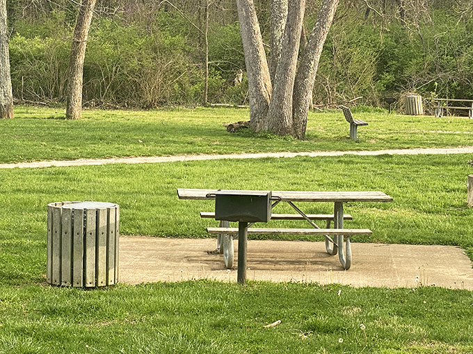 Simple pleasures await at the site's picnic area—where many a sandwich has been enjoyed with a side of historical appreciation.