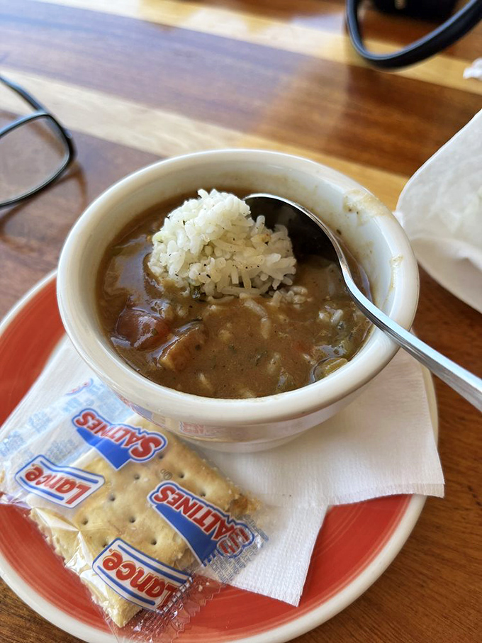 Gumbo—the liquid history of the Gulf Coast. Each spoonful tells a story of generations of seafood lovers and contains at least three things that swim.