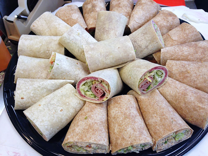 The wrap platter—for when you want your sandwich portable and in convenient hand-held form. A circular arrangement of flavor bombs ready for deployment.