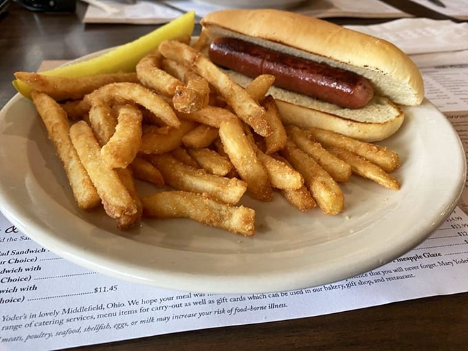 Even the humble hot dog gets the respect it deserves. Paired with those golden, crispy fries, it's proof that simplicity, when done right, needs no apology.