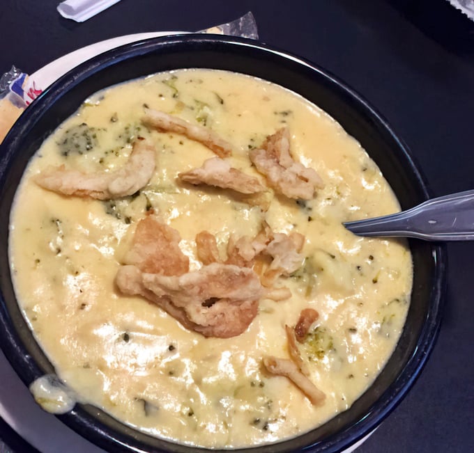 Lobster bisque that's richer than Warren Buffett, with crispy garnish adding texture that makes each spoonful an adventure.