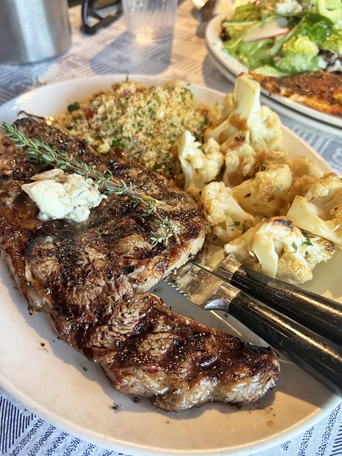 This ribeye proves Pismo's isn't just a one-trick pony. The steak wears its grill marks like medals of honor, with a pat of butter melting into submission.