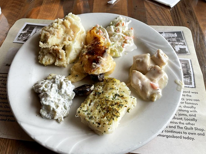 A sampler plate showcasing the greatest hits: when you can't choose just one comfort food favorite.