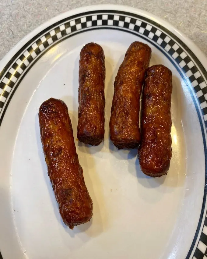 These sausage links aren't just breakfast meat—they're flavor torpedoes. Perfectly browned, juicy, and ready to complete your morning mission.