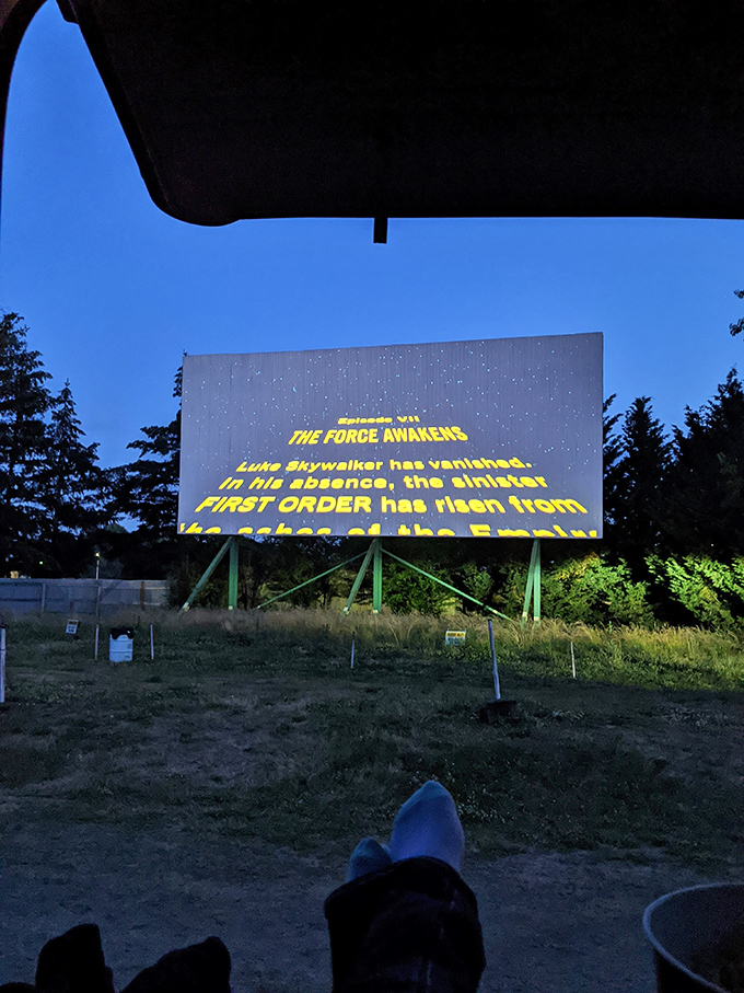There's something magical about seeing "The Force Awakens" under actual stars—as if the galaxy far, far away isn't so distant after all. 