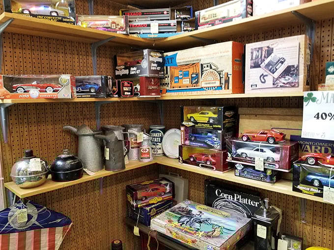 Model cars and vintage toys that transport you back to childhood faster than a DeLorean hitting 88 mph—minus the lightning strike requirement.