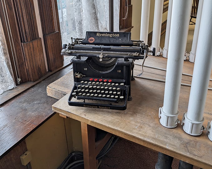 That Remington isn't just a typewriter—it's a time machine to when thoughts had weight, keystrokes had consequence, and backspace wasn't an option.