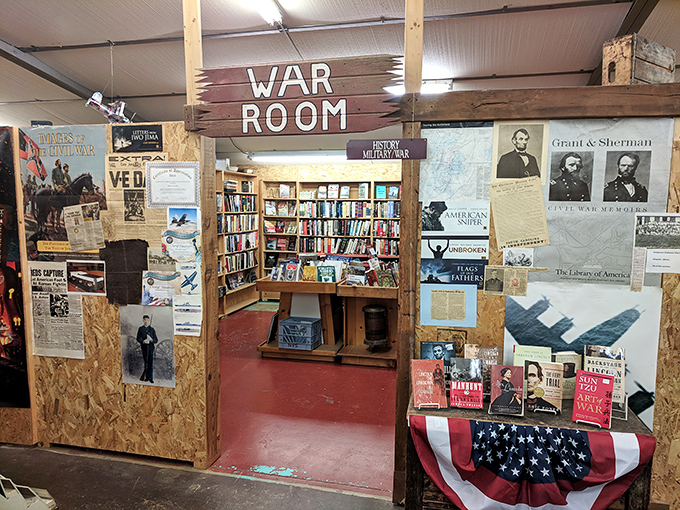 The "War Room" isn't just a section – it's a full historical experience where military history buffs can dive deep into conflicts past while surrounded by thoughtful memorabilia.