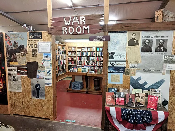 The "War Room" isn't just a section – it's a full historical experience where military history buffs can dive deep into conflicts past while surrounded by thoughtful memorabilia.