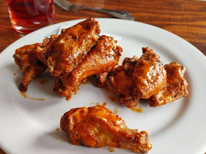 These aren't your average sports bar wings—Jägermeister-infused sauce transforms them into a German-American fusion that defies culinary borders.
