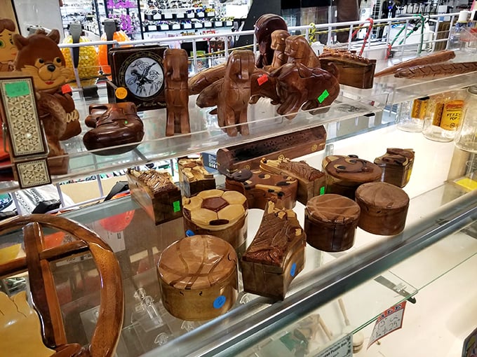 Handcrafted wooden treasures that somehow make you feel cultured even if your previous décor aesthetic was "yard sale chic."