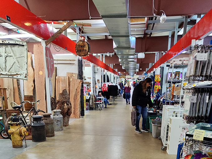 The people's marketplace! Caesar Creek's outdoor setup brings community vibes to treasure hunting.