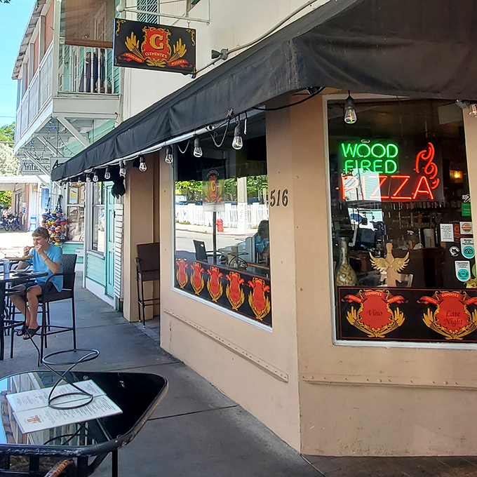 Clemente's colorful exterior is as vibrant as Key West itself. This trolley-themed pizzeria captures the island's quirky, laid-back spirit.