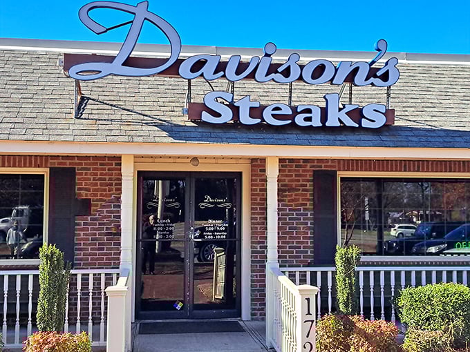 Davison's Steaks keeps it refreshingly straightforward—no gimmicks, just a sign promising exactly what you'll get: legendary steaks worth the drive.