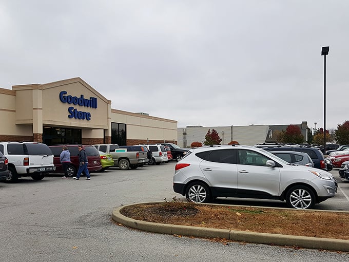 Lafayette's Goodwill welcomes shoppers with a clean, bright facade. Inside, departments are organized for maximum treasure-hunting efficiency.