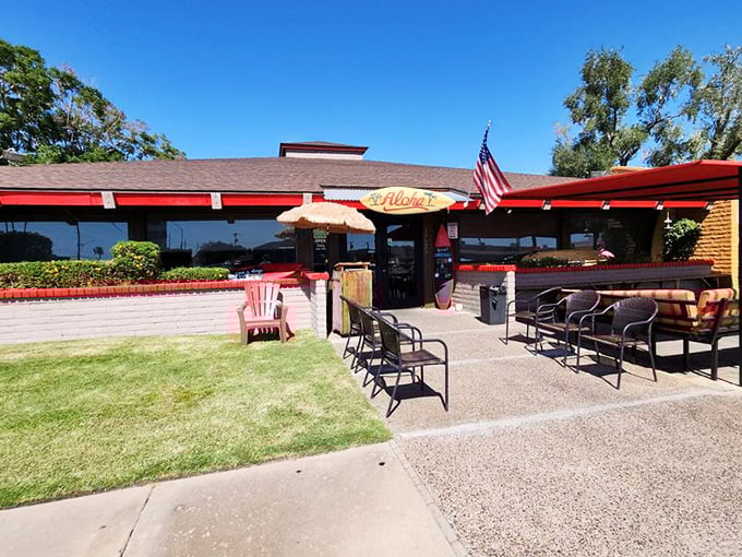 Original Breakfast House's distinctive orange brick exterior is like a sunrise – promising a beautiful day ahead, starting with waffles.