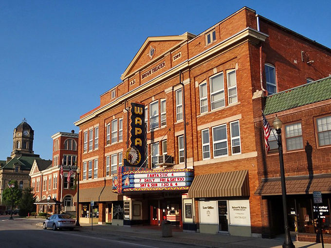 Wapakoneta's downtown storefronts channel small-town America, where local shops thrive and neighbors still greet each other by name.