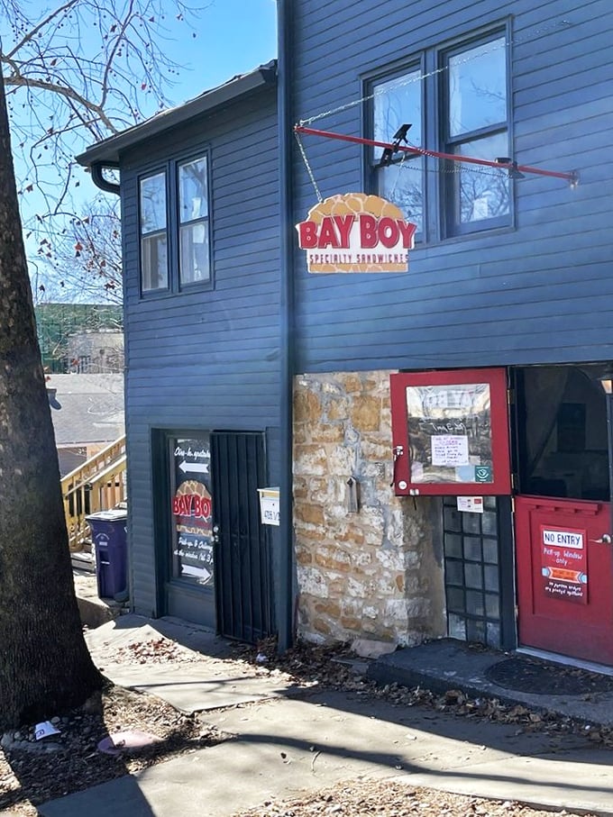 That red door at Bay Boy might as well be marked "Sandwich Heaven" – what's behind it is worth every minute of the wait.