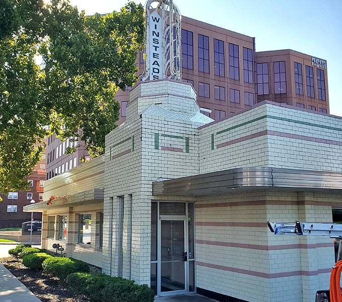 Gleaming white tiles and vintage charm—Winstead's looks exactly like the burger joint of your childhood dreams.