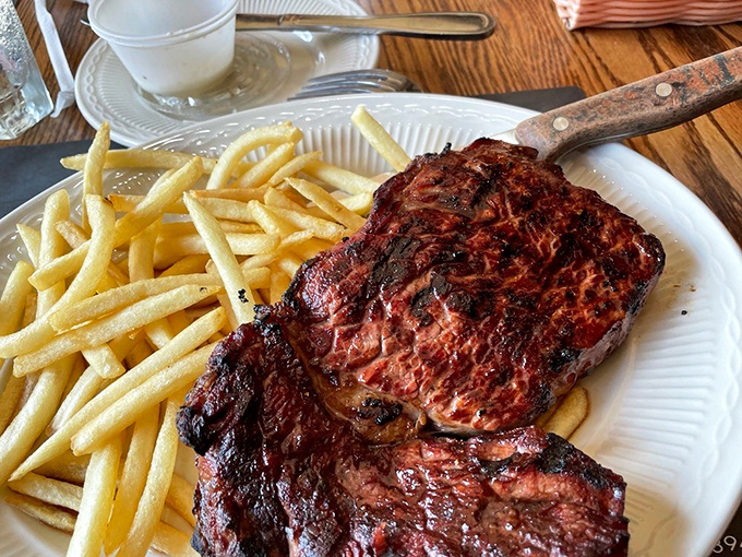 A ribeye that doesn't need Instagram filters—just a sharp knife, good company, and the willpower not to inhale it in thirty seconds.