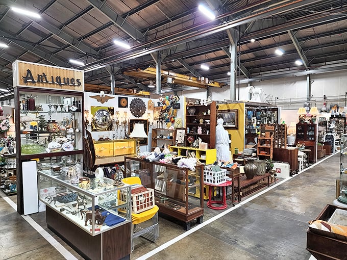Vendor booths create miniature museums, each with its own personality and treasures waiting to be discovered.