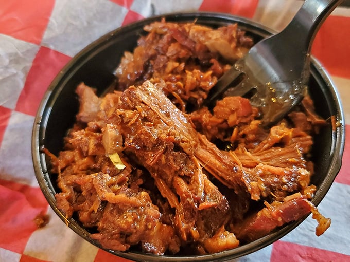 Tender, saucy barbecue that doesn't need a knife – just a willing appetite and the understanding that shirt stains today are memories tomorrow.