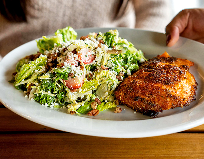 This blackened salmon salad proves healthy eating doesn't have to be punishment – it's the dish that makes you feel virtuous while actually enjoying your lunch.
