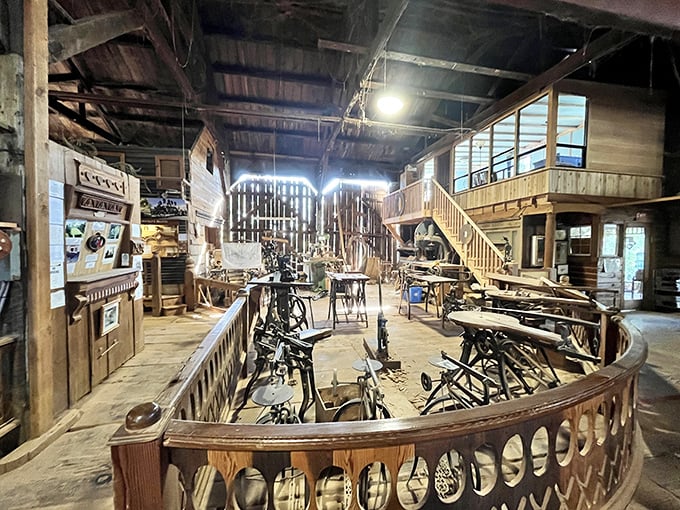 Blue Ox Millworks isn't just a museum—it's a working time machine. These vintage tools still shape the ornate Victorian details that make Eureka famous.